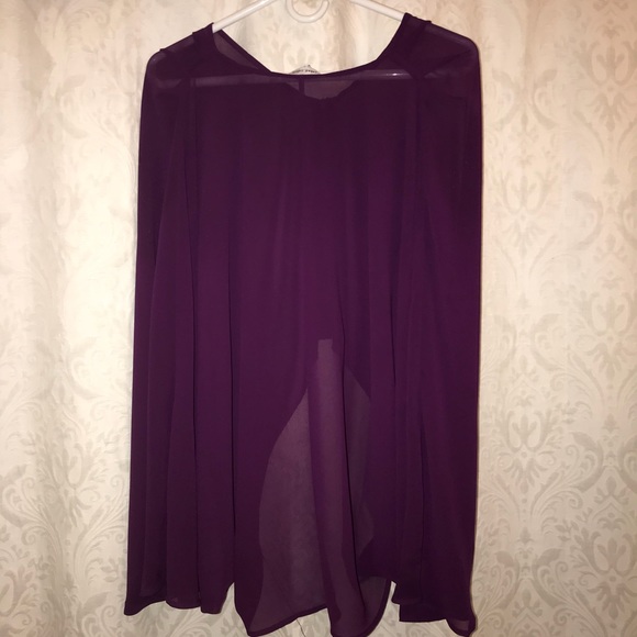 Naked Zebra | Tops | Purple Blouse With Zipper | Poshmark